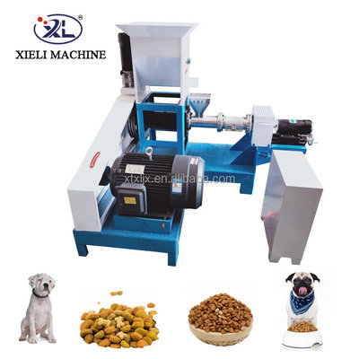 Dry wet pet food pellet processing making extruder dog food machine
